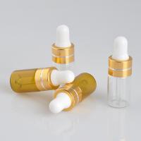 China 3ml Clear Amber Glass Dropper Bottle for Essential Oil Perfume Sample Packing 15x46mm for sale