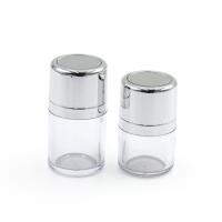 China 5g 10g 15g Empty Plastic Cosmetic Jar with Soft Puff for Loose Powder Blush for sale