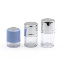 China 5g 10g 15g Empty Plastic Cosmetic Jar with Soft Puff for Loose Powder Blush for sale