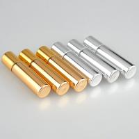 China 5ml Mini UV Glass Roll On Bottle with Aluminium Cap for Essential Oil Perfume Packaging for sale
