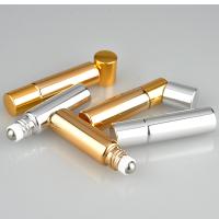 China 5ml Mini UV Glass Roll On Bottle with Aluminium Cap for Essential Oil Perfume Packaging for sale