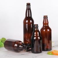 China Amber Glass Bottles 330ml 500ml 650ml 1000ml for Liquor Wine Whiskey Beer for sale
