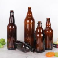 China Amber Glass Bottles 330ml 500ml 650ml 1000ml for Liquor Wine Whiskey Beer for sale
