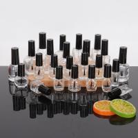 China Wholesale Clear Glass Nail Polish Bottles 5ml 10ml 15ml with Brush Cap for Cosmetic Nail Gel for sale