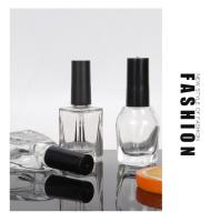China Wholesale Clear Glass Nail Polish Bottles 5ml 10ml 15ml with Brush Cap for Cosmetic Nail Gel for sale