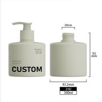 China 300ml Plastic Cosmetic Pump Bottle for Shampoo Body Wash Conditioner with Silk Screen Printing for sale