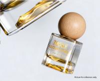 China 30ml Square Essential Oil Glass Bottle Leak Proof Bamboo Dropper Thick Bottom Cosmetic Packaging for sale