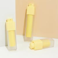 China Glossy Empty Airless Pump Bottle Customized Logo Printing Perfect for Beauty Serum Cream Packaging Portable Reusable Design Square Vacuum Pump Bottle Refillable Skincare Cosmetic Airless Bottle for sale