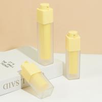China Glossy Empty Airless Pump Bottle Customized Logo Printing Perfect for Beauty Serum Cream Packaging Portable Reusable Design Square Vacuum Pump Bottle Refillable Skincare Cosmetic Airless Bottle for sale