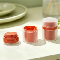 China 15g 30g 50g Airless Vacuum Cosmetic Cream Jars Semi-Frosted Plastic Container Jar for Skincare Cream Lotion Packaging  Twist-Lock Airless Cream Jar Frosted Translucent Jar for Face Moisturizer for sale