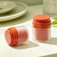 China 15g 30g 50g Airless Vacuum Cosmetic Cream Jars Semi-Frosted Plastic Container Jar for Skincare Cream Lotion Packaging  Twist-Lock Airless Cream Jar Frosted Translucent Jar for Face Moisturizer for sale