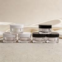 China Square Acrylic Double Wall Cream Jars, Empty Cosmetic Skincare Containers for Face Cream, Eye Cream & Moisturizer for sale