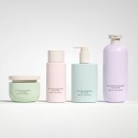 China Custom PET Cosmetic Packaging Set 250ml 500ml Lotion Shampoo Bottle with Dispenser Pump Eco Friendly for sale