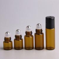 China 1ml 2ml 3ml 4ml 5ml Glass Roll On Bottles, Amber Clear Essential Oil Roller Bottles for Perfume for sale