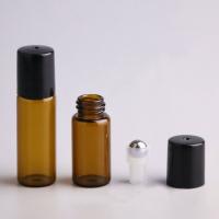 China 1ml 2ml 3ml 4ml 5ml Glass Roll On Bottles, Amber Clear Essential Oil Roller Bottles for Perfume for sale