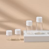 China Wholesale 1ml 1.5ml 2ml 3ml 5ml Amber & Clear Glass Sample Vials, Mini Essential Oil Trial Bottles with Colorful Ribbed Plastic Caps for sale