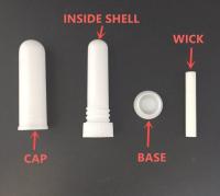China Plastic PP Nasal Inhaler Stick 10ml Essential Oil Aromatherapy Tube with Cotton Wicks for sale