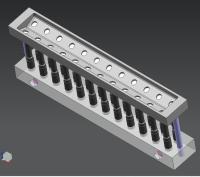 China 24 Holes Lipstick Production Line Custom Mold V Shaped Beveled Mouth for sale