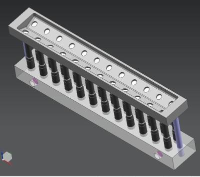 China 24 Holes Lipstick Production Line Custom Mold V Shaped Beveled Mouth for sale