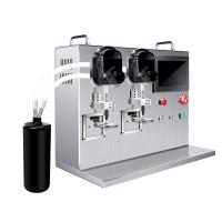 China PLC Double Head Nail Polish Filling Machine 1-500ml Capacity ±0.2g Precision 750-1000pcs/h Speed for sale