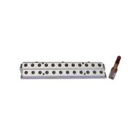 China 12-Hole Aluminum Eyebrow Pencil Filling Machine with 3-5 Molds/Minute Production Speed and Custom Mold Options for sale