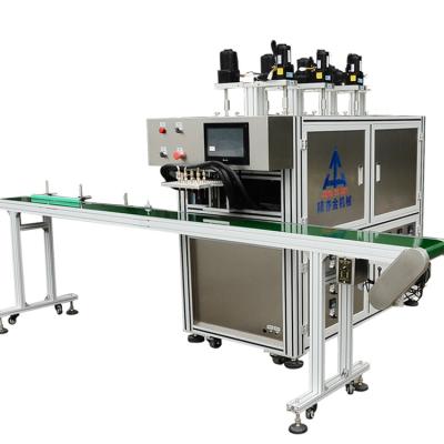 China Six Color Automatic Filling Machine 380V 12.6KW with ±0.1ml Accuracy and 20-40pcs/min Capacity for sale
