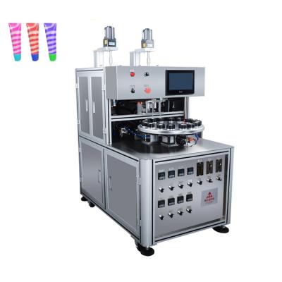China Double Color Cosmetic Cream Filling Machine with 20-40pcs/min Capacity and ±0.1ml Precision for Lipstick and Eye Shadow for sale