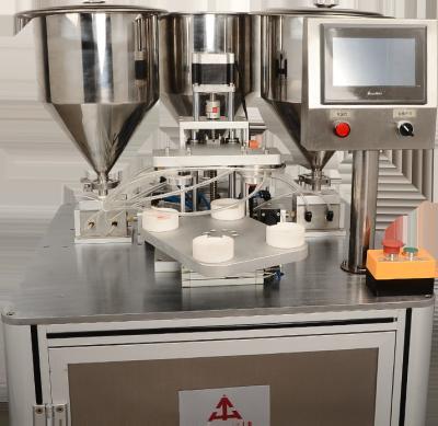 China SUS304 Air Cushion BB Cream Filling Machine with 1020Pcs/h Capacity and 20L Material Bucket for sale