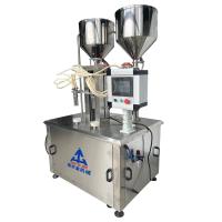 China Two-color mildy wash cream screw heating filling machine with large capacity for sale