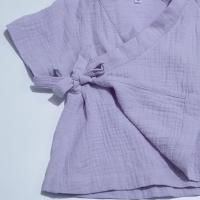 China 100% Cotton Newborn Baby Muslin/Gauze Cotton Knotted Gown Short Set for sale