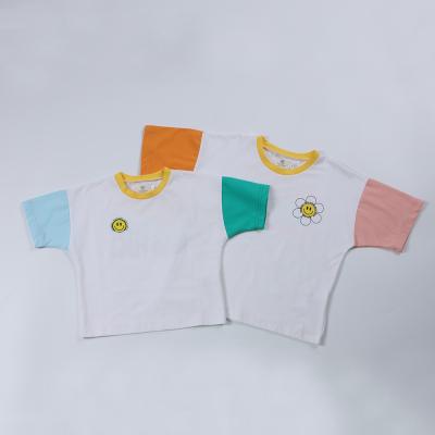China 100% Cotton Custom Tee Shirts Kids Classic Crew Neck Private Logo Print for sale