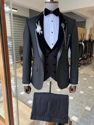 China Slim Fit Black 36''-46'' Classic Gentleman'S Tuxedo for sale
