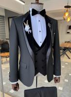 China Slim Fit Black 36''-46'' Classic Gentleman'S Tuxedo for sale