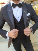 China Men'S Dark Custom Tuxedo Suit 46''-56'' Shawl Collar Tuxedo Waistcoat for sale