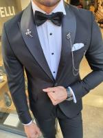 China Men'S Dark Custom Tuxedo Suit 46''-56'' Shawl Collar Tuxedo Waistcoat for sale