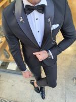 China Men'S Dark Custom Tuxedo Suit 46''-56'' Shawl Collar Tuxedo Waistcoat for sale