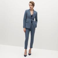 China Stylish Light Blue Formal Pant Suit For Ladies Slim Fitting for sale