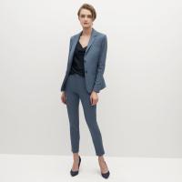 China Stylish Light Blue Formal Pant Suit For Ladies Slim Fitting for sale
