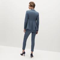 China Stylish Light Blue Formal Pant Suit For Ladies Slim Fitting for sale