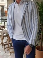 China Striped Cotton Business Casual Suit Jacket Business Casual Interview Outfits for sale