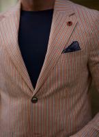 China Double Breasted Camel Mens Casual Business Jacket No Tie for sale