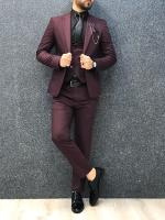 China Wedding Wool Tuxedo 3 Piece Suit For Men Slim Fit for sale