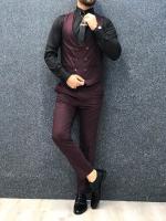 China Wedding Wool Tuxedo 3 Piece Suit For Men Slim Fit for sale