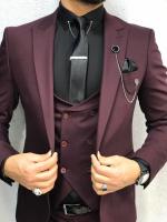 China Wedding Wool Tuxedo 3 Piece Suit For Men Slim Fit for sale