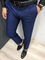 China Navy Blue Custom Mens 3 Piece Tuxedo Suit For Groom'S Wedding for sale