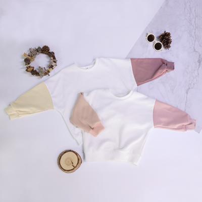 China Kid'S Oversized Patchwork Pullover Sweat Shirt With French Terry Fabric For Winter for sale