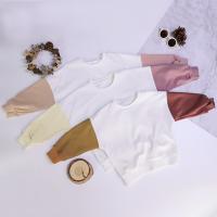 China Kid'S Oversized Patchwork Pullover Sweat Shirt With French Terry Fabric For Winter for sale