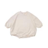China Oversized Long Sleeve Newborn Sweater Romper French Terry Cotton Bubble Romper for sale