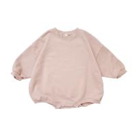 China Oversized Long Sleeve Newborn Sweater Romper French Terry Cotton Bubble Romper for sale