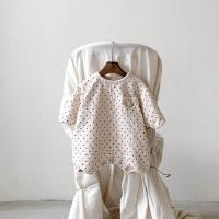 China Baby Quilted Romper With Cream And Charcoal Brown Cloud Island Infant Rompers for sale